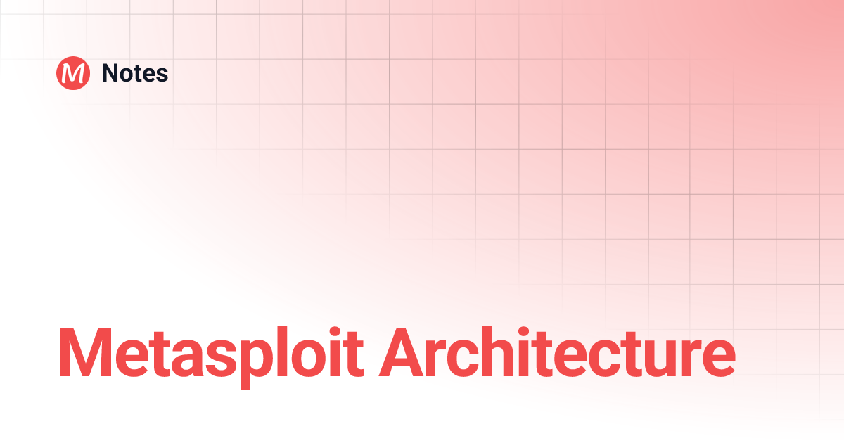Metasploit Architecture | Notes
