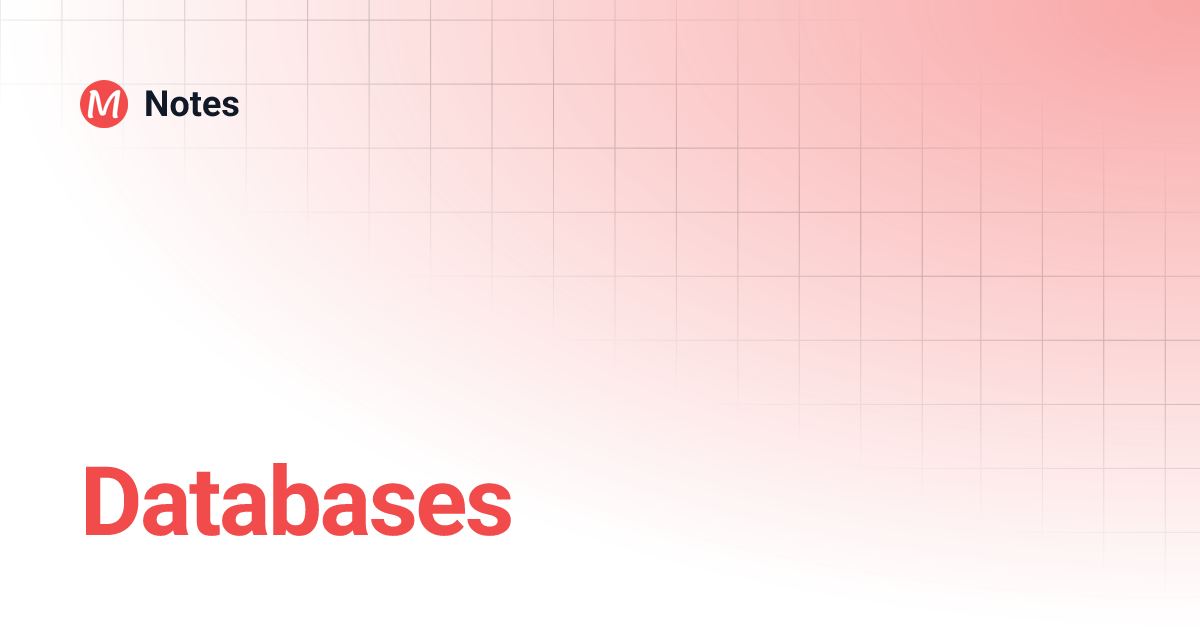 Databases | Notes